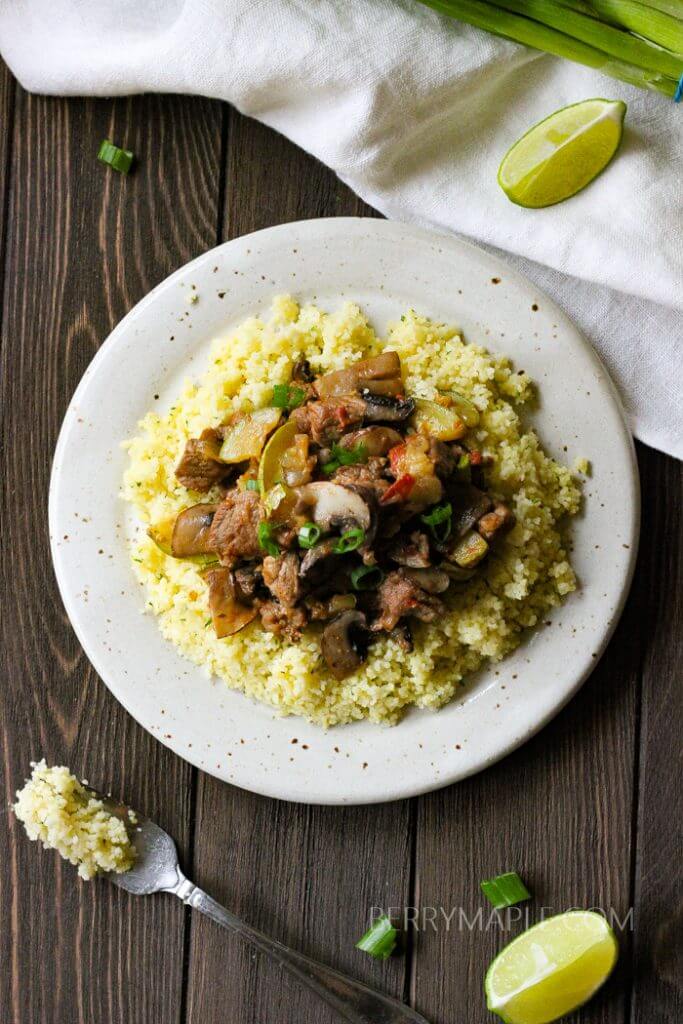 Braised pork ragout with couscous - Berry&Maple