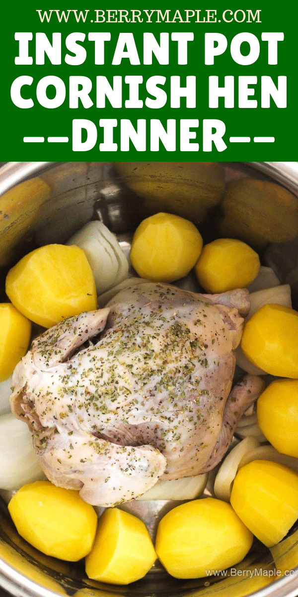 Instant Pot Cornish hen with potatoes - Berry&Maple