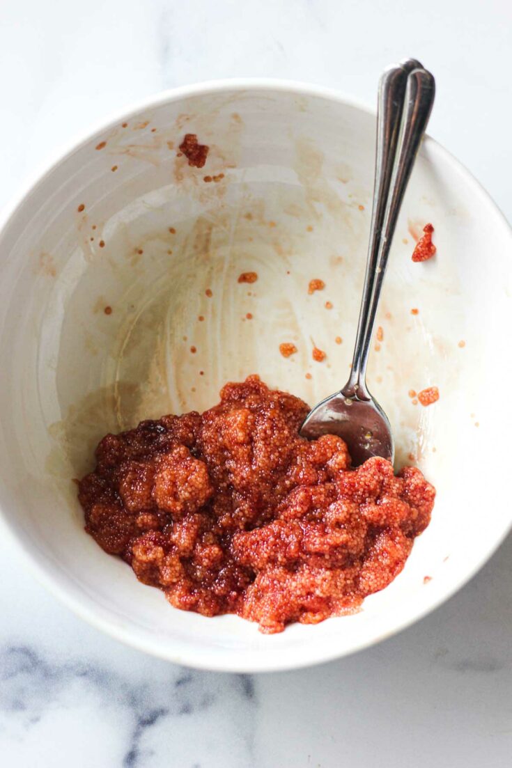 Shad roe scrambled eggs - Berry&Maple