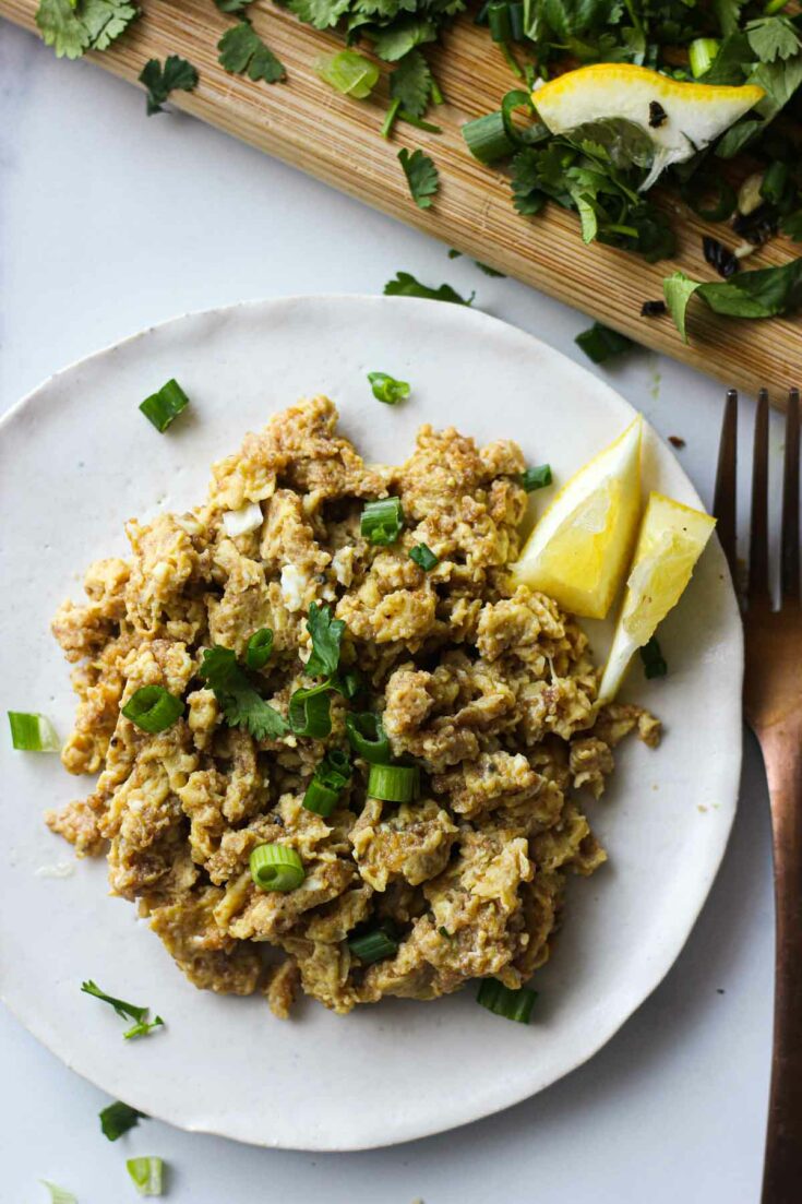 Shad roe scrambled eggs - Berry&Maple